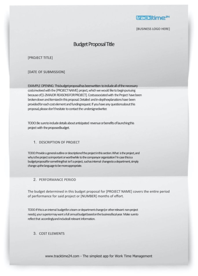 6 Sample Budget Proposal Template SampleTemplatess SampleTemplatess